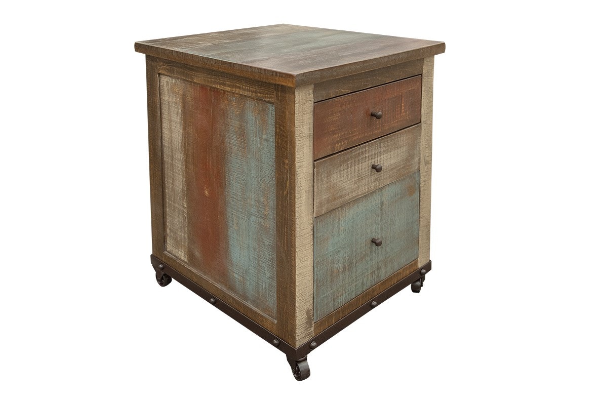 Distressed wood file cabinet store